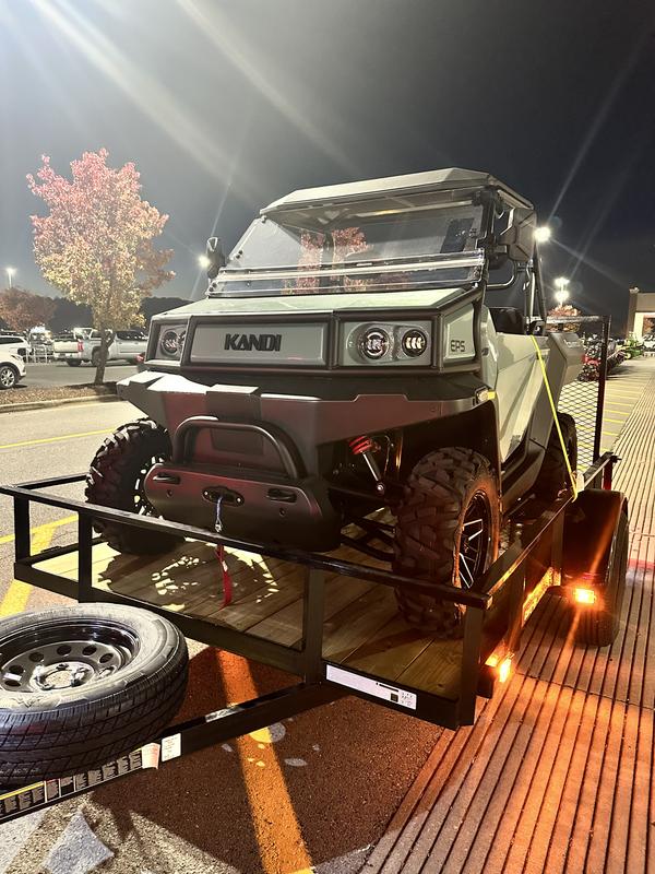 KANDI Cowboy 2 Seat Electric UTV with Tilting Cargo Bed and Windshield ...