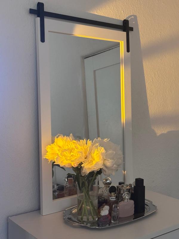 Clavie 40-in W x 26-in H Rectangle Gray Framed Wall Mirror in the ...
