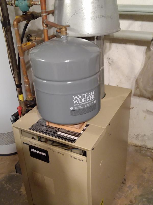 Water Worker Gray Hydronic Baseboard Heater Expansion Tank for Hot ...
