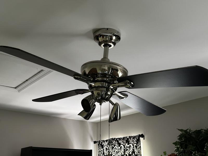Oaks Decor Belcarra 72-in Chrome with Polished Blades Color-changing ...