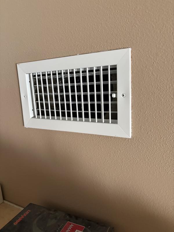 Accord 8-in x 4-in 2-way Steel White Sidewall/Ceiling Register in the ...