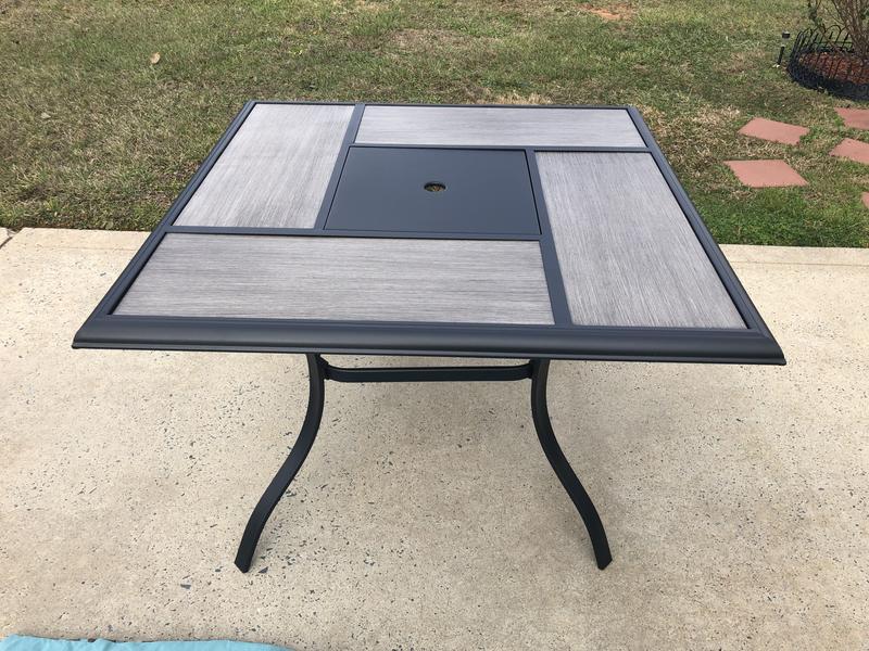 Garden Treasures Skytop Square Outdoor Dining Table 42-in W x 42-in L ...