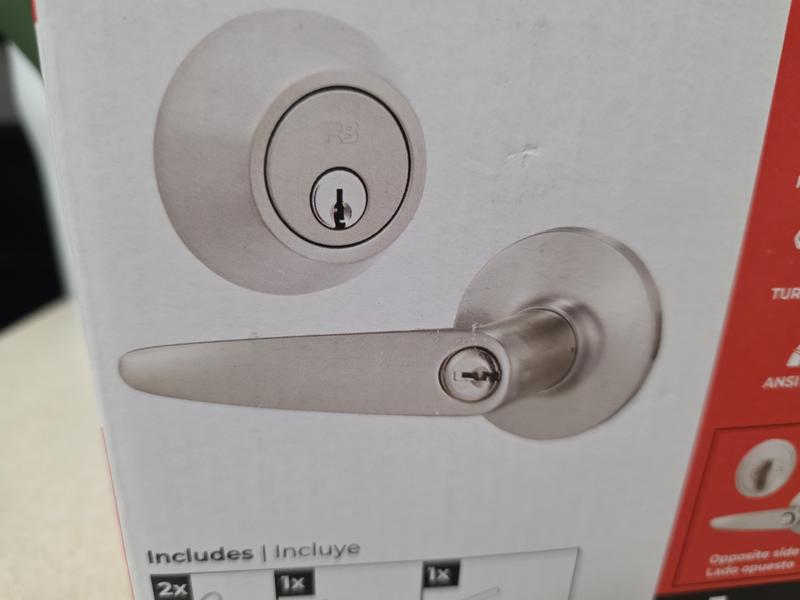RELIABILT Ward Satin Nickel Exterior Single-Cylinder Deadbolt and ...