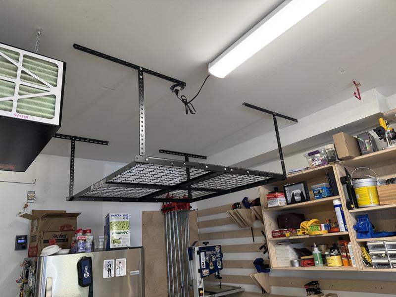 Fleximounts Adjustable Height Overhead Garage Storage 450-lb in Black ...