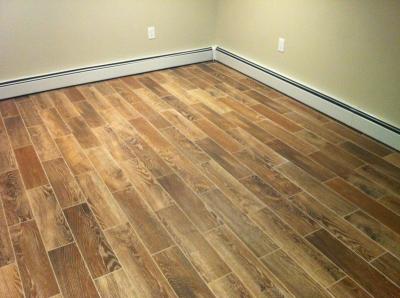 allen + roth Natural Timber Cinnamon 6-in x 24-in Glazed Porcelain Wood ...