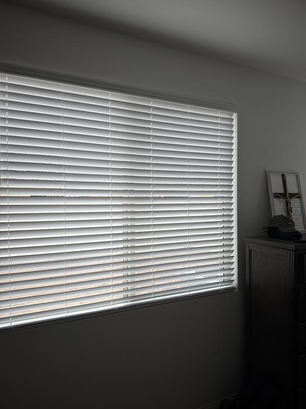allen + roth Trim at Home 2-in Slat Width 58-in x 64-in Cordless White ...