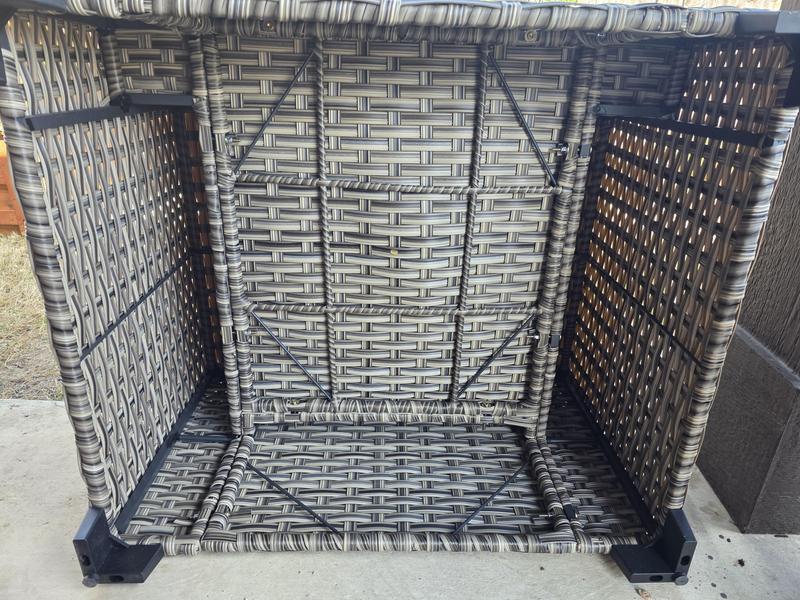 Ovios 7 -Piece Wicker Patio Sofa Conversation Set with Light Gray ...