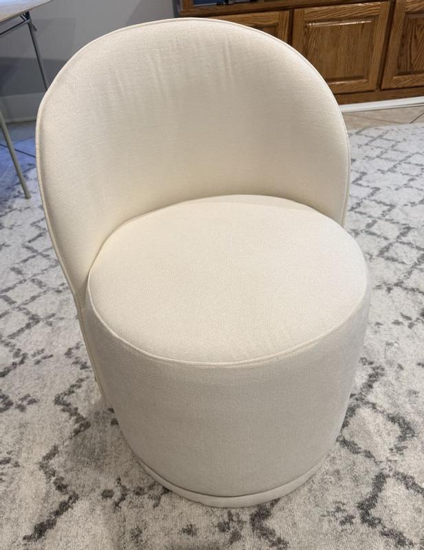 Dreamsidea Swivel Barrel Dining Chair - Modern Upholstered Armless ...