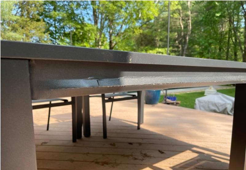 Hanover Naples 7 -Piece Gray Patio Dining Set Aluminum Rectangle Table ...