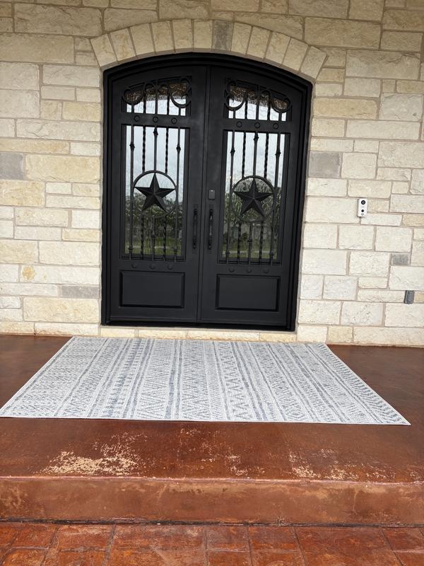 Livabliss Eagean 3 X 12 (ft) Rust Indoor/Outdoor Geometric Bohemian ...