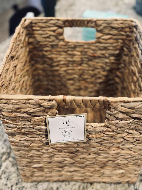 allen + roth Natural Baskets (13-in W x 13-in H x 13-in D) Natural ...