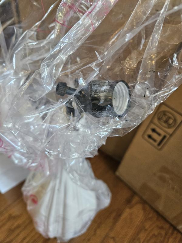 Maxax Deluxe 31-in White LED Rotary socket Table Lamp with Linen Shade ...