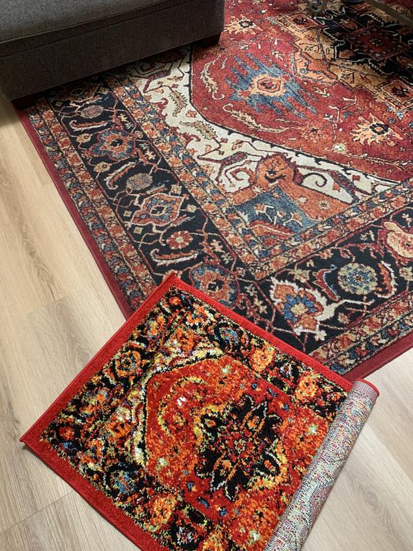 Livabliss Serapi 5 X 8 (ft) Burgundy Indoor Border Oriental Area Rug ...