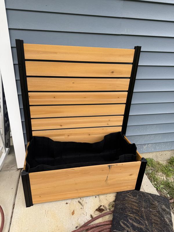 Enclo Privacy Screens Concord 41-in W x 73-in H Wood Planter Box Cedar ...