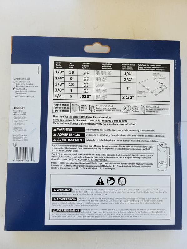 Bosch 64-1/2-in L X 1/2-in W X 24 Tpi High Speed Steel Fits Most Band ...