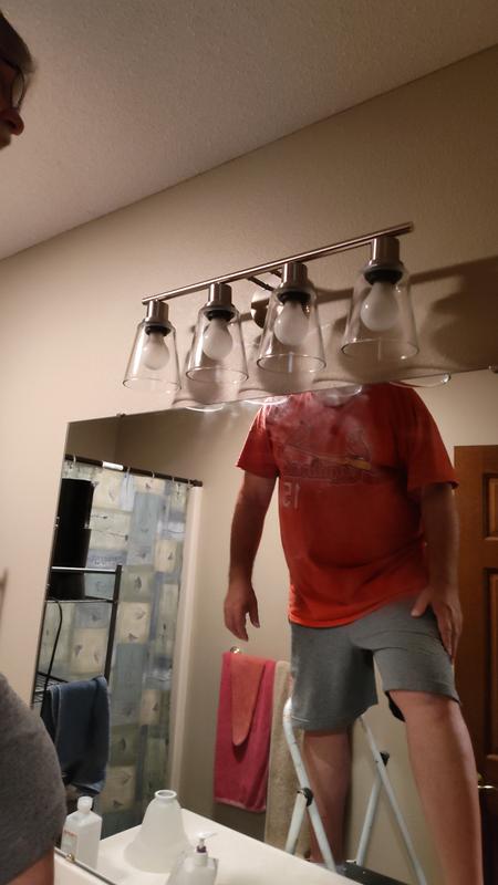 allen + roth Reno 18-in 3-Light Brushed Nickel Led, Transitional Vanity ...