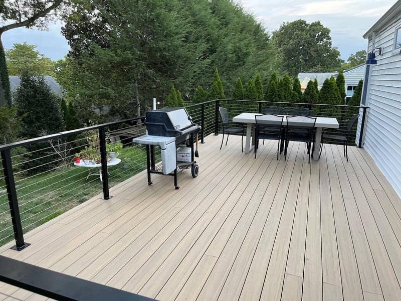 CityPost Deck Mount 34-ft x 36-in Black Steel Deck Cable Rail Kit in ...