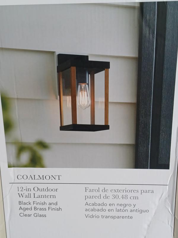 allen + roth Coalmont 1-Light 16-in H Black Led, Outdoor Wall Light ...
