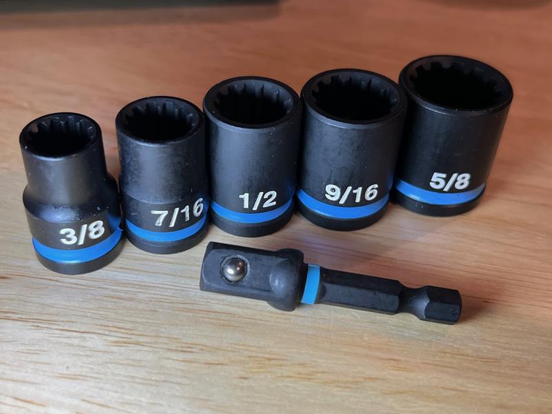 Spyder 6 -Piece Standard (SAE) 3/8-in Drive Set 6-point/12-point/Spline ...