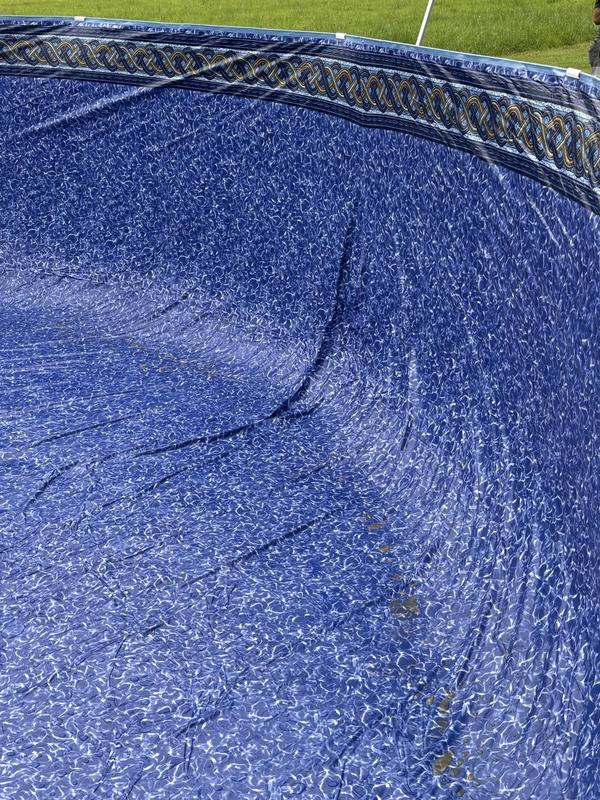 Ocean Blue Crystal Wave 15 x 54 round 15-mil Blue Vinyl Pool Liner ...