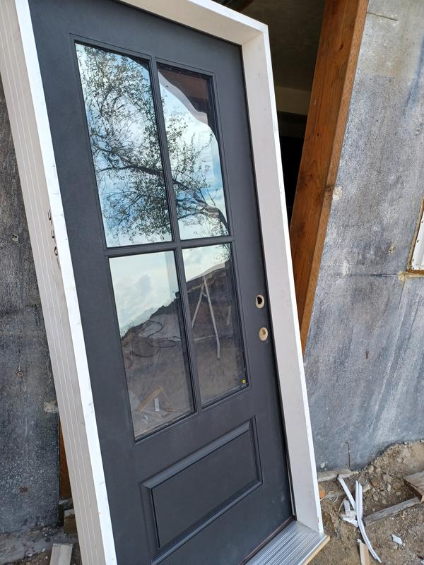 Greatview Doors 36-in x 80-in x 4-9/16-in Fiberglass Left-hand inswing ...