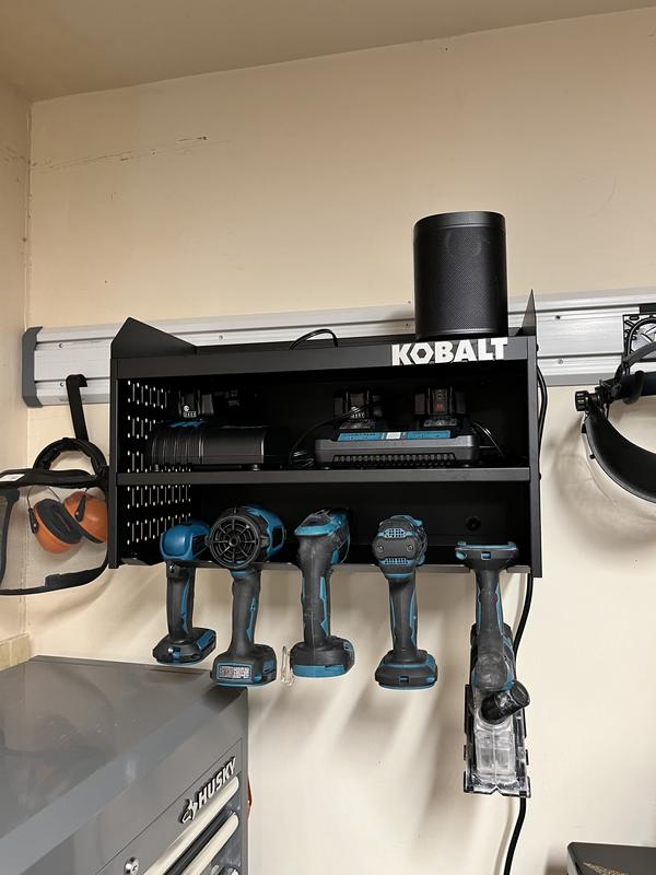 Kobalt Storage rail cabinet 24-in Black Steel Multipurpose Storage Rail ...