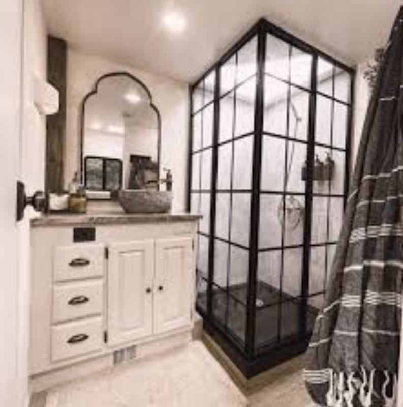 Shop DreamLine French Corner Matte Black 34-1/2-in W x 72-in H Framed ...
