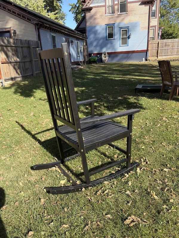 JONATHAN Y Seagrove Acacia Farmhouse Classic Almond Wood Frame Rocking ...