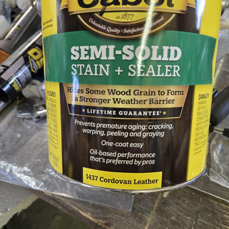 Cabot Cordovan Leather Semi-solid Exterior Wood Stain and Sealer (Half ...