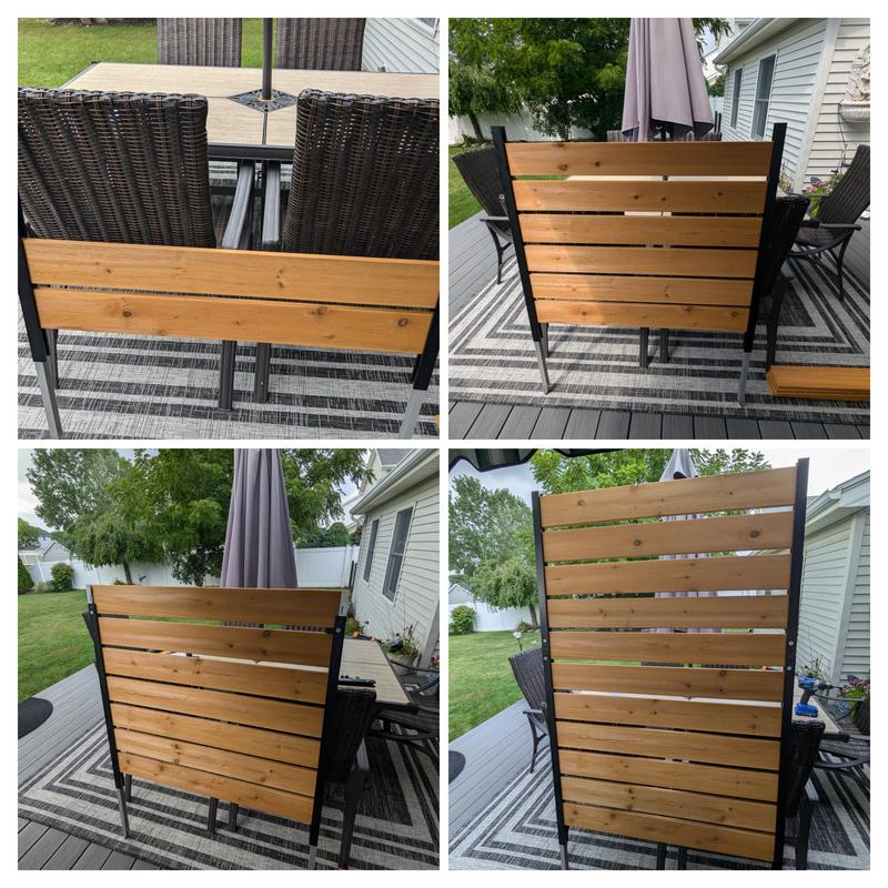 Enclo Privacy Screens No Dig Cedar 39-in W x 60.5-in H Concord Slatted ...