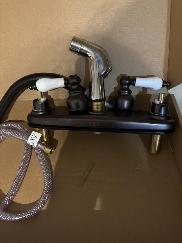 Elements of Design Victorian Oil-Rubbed Bronze Double Handle Kitchen ...