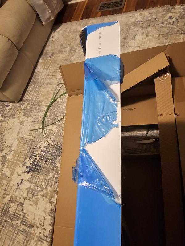 allen + roth Platform 60-in W x 30-in L White Single Threshold ...