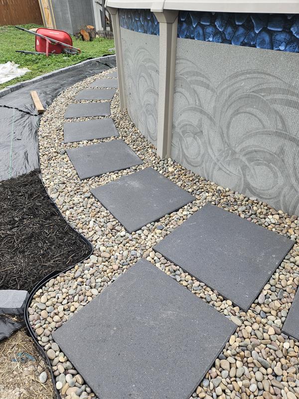 Pavestone 24-in L x 24-in W x 2-in H Square Dark Slate Concrete Patio ...