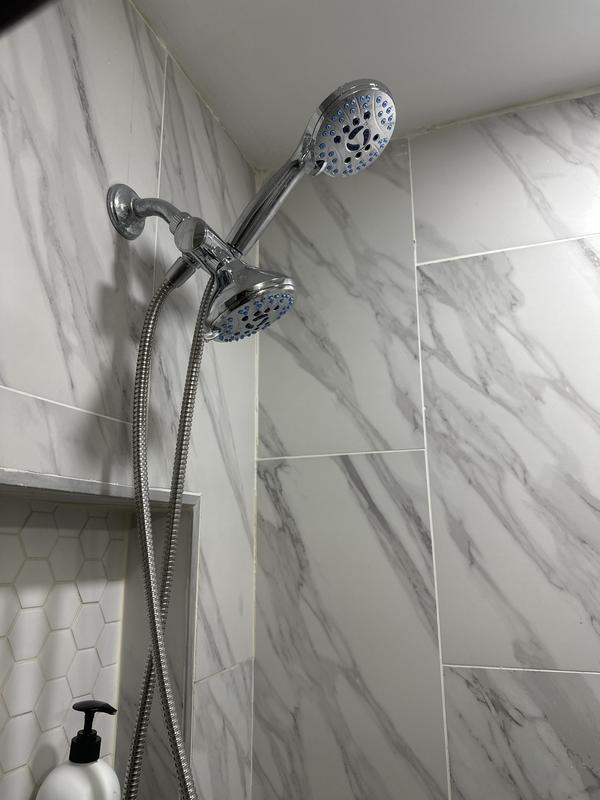 AquaCare Chrome 4.5-in Round Dual/Combo Shower Head 2.5 GPM 2661CHF at ...