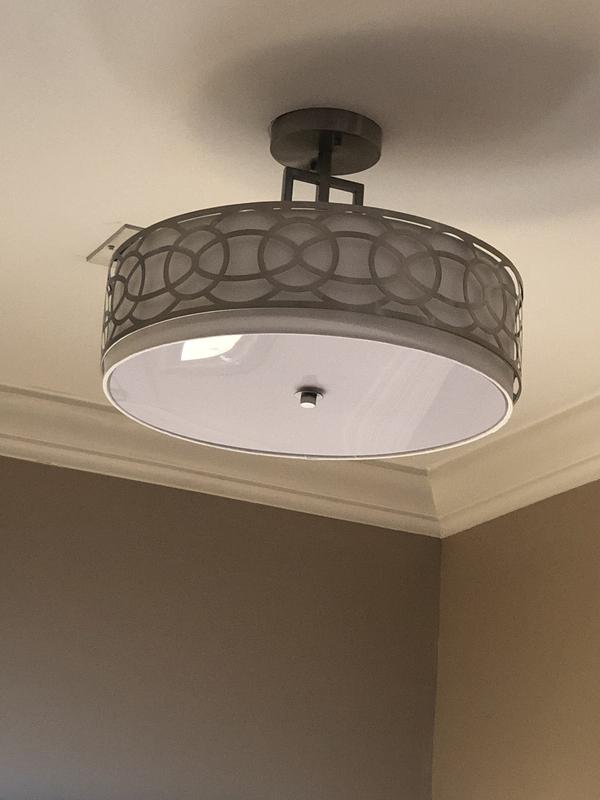 Cedar Hill 4-Light 17-in Bronze Semi-Flush mount light at Lowes.com