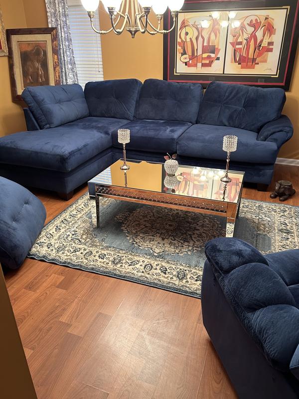 allen + roth Mackenna Traditional 8 X 10 (ft) Blue Indoor Medallion ...