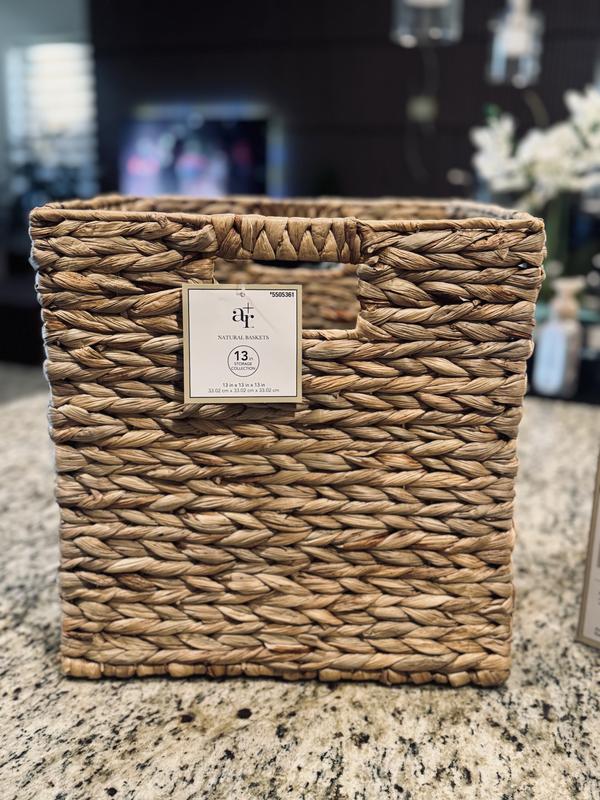 allen + roth Natural Baskets (13-in W x 13-in H x 13-in D) Natural ...