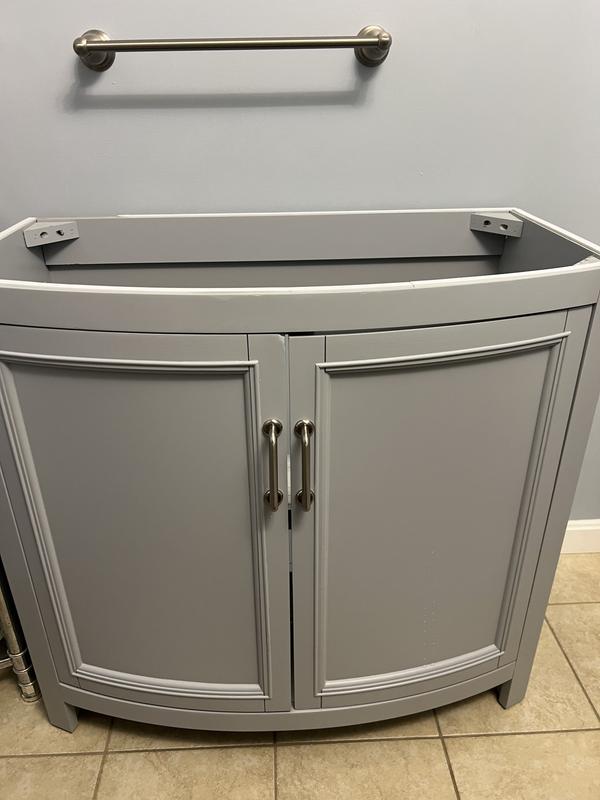 allen + roth St. Ives 60-in White Undermount Double Sink Bathroom ...