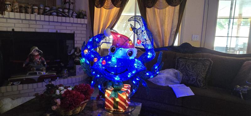 Holiday Living 3-ft LED Blue Crab Decoration W12L1065 at Lowes.com