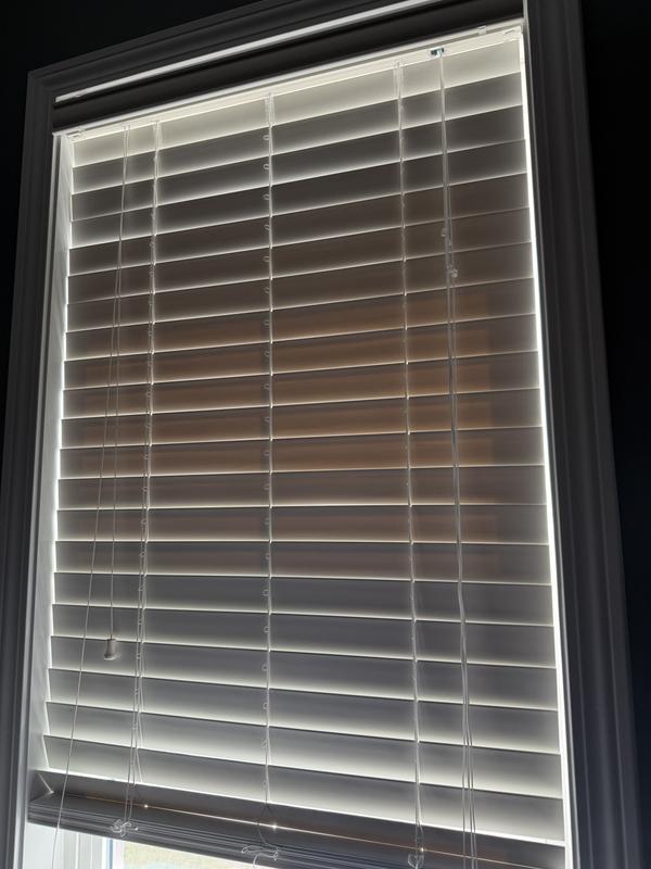 LEVOLOR Basics 2-in Slat Width 36-in x 64-in Cordless White Faux Wood ...