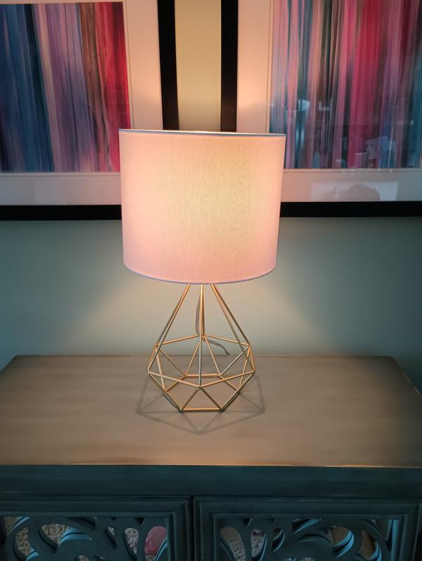 Origin 21 18-in Gold On/Off Switch Table Lamp with Fabric Shade WML ...