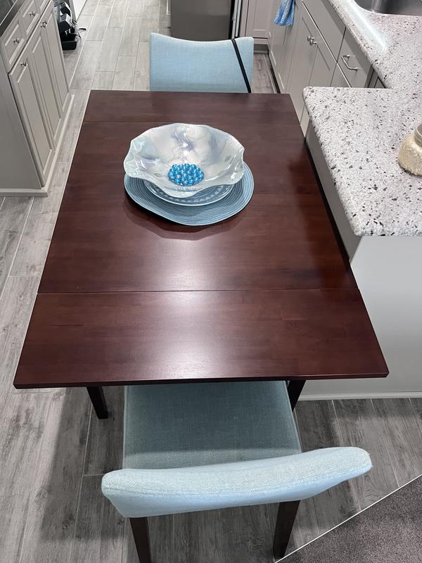 Winsome Wood Pulman Walnut Transitional Extending Butterfly Leaf Dining ...
