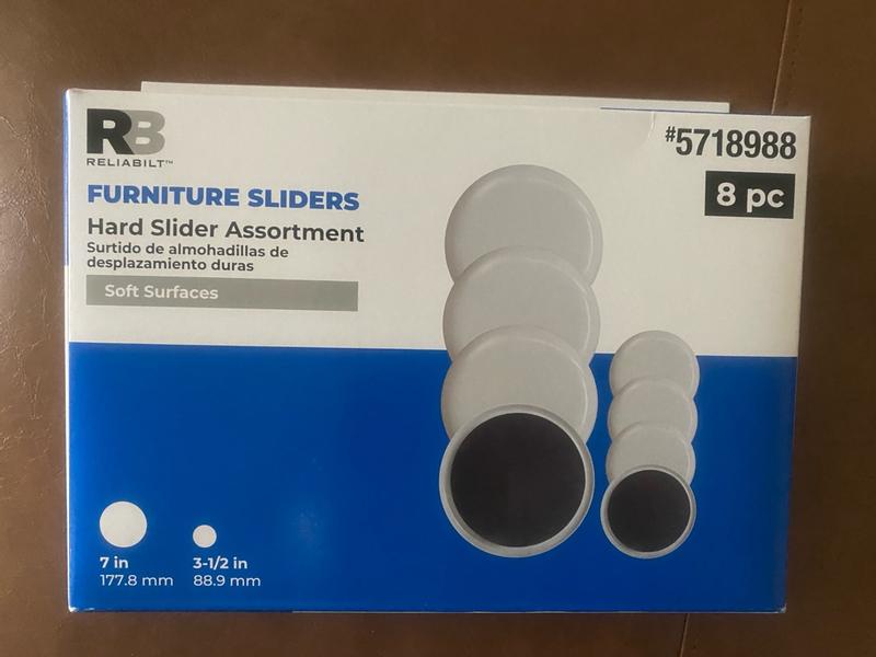 RELIABILT 8-Pack Assorted Round Plastic Carpet Furniture Slider ...