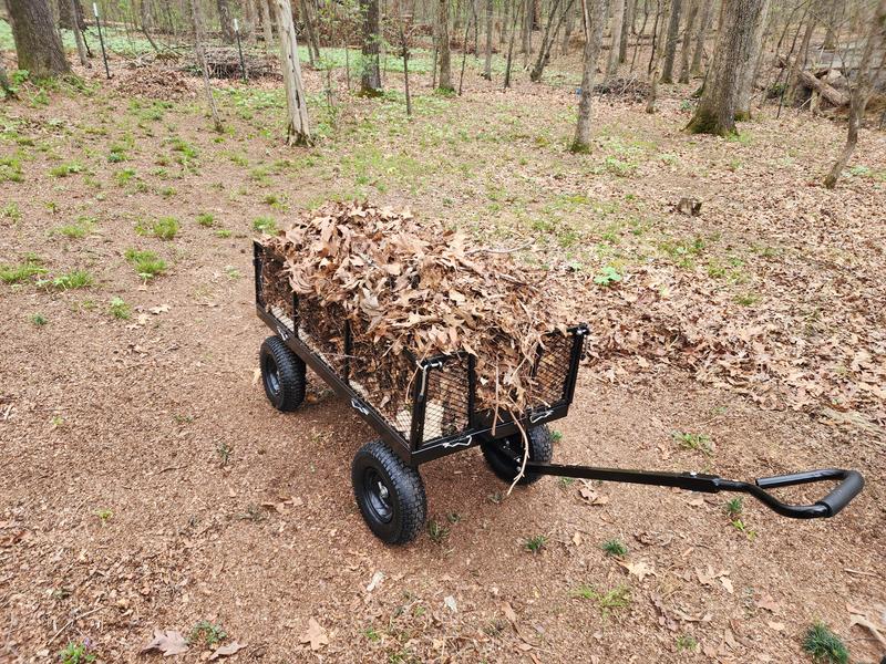 RealWork 27-cu ft Steel Yard Cart 4L5017R at Lowes.com