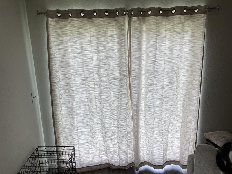 allen + roth 84-in Snow Room Darkening Grommet Single Curtain Panel ...