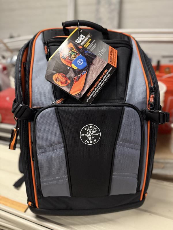 Klein Tools Tradesman Pro Tool Station Tool Bag Backpack, 27 Pockets in ...