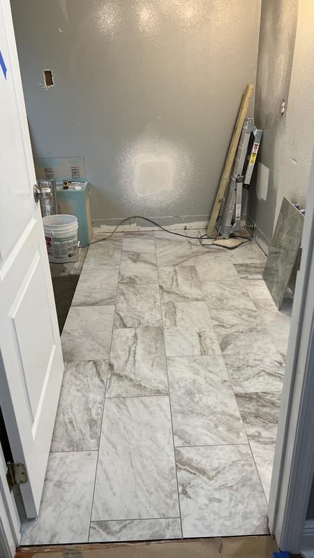 allen + roth Fabuleux Greige 12-in x 24-in Matte Porcelain Stone Look ...