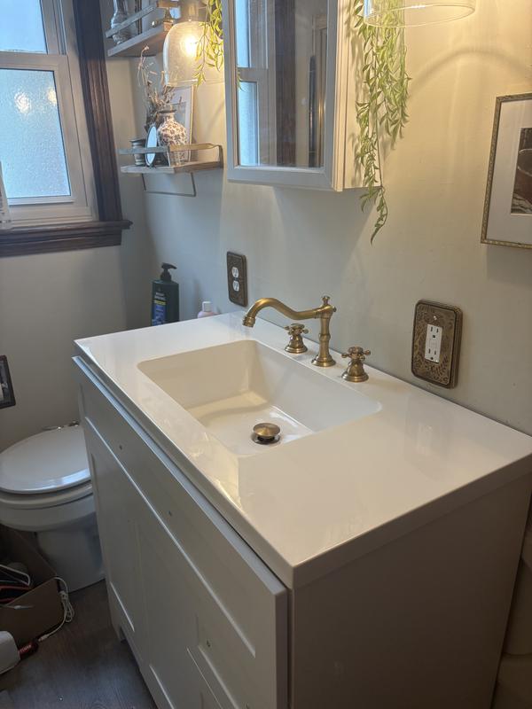 Style Selections Cauley 30-in Peacock Green Single Sink Bathroom Vanity ...