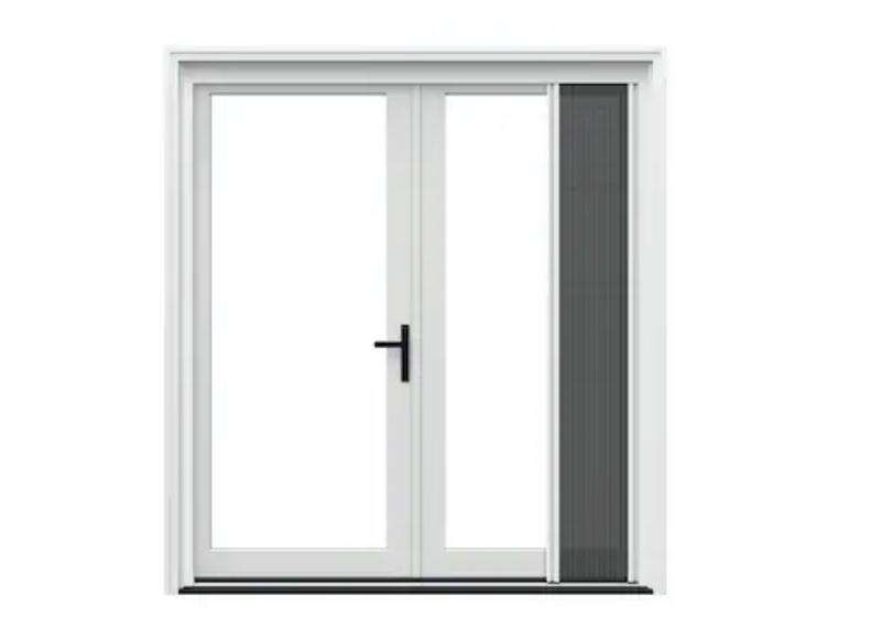 JELD-WEN F-4500 60-in x 80-in x 4-9/16-in Jamb Black Fiberglass Left ...