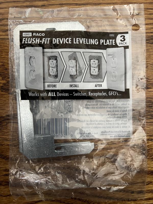 Hubbell RACO 3-Pack 4.4-in W x 0.25-in L Steel Wall Plate Spacer 999X ...